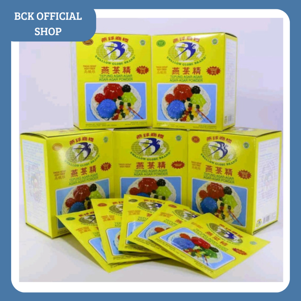 Swallow Globe Brand Agar Flour Powder 12x7gr (1Box) | Shopee Singapore