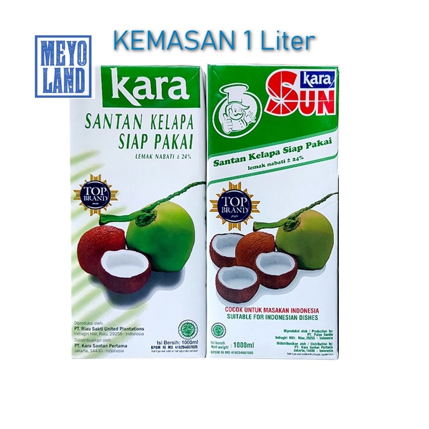 KARA SUN KARA Coconut Milk 1000ML 1 Liter 1L 1000 ML Ready to Use ...