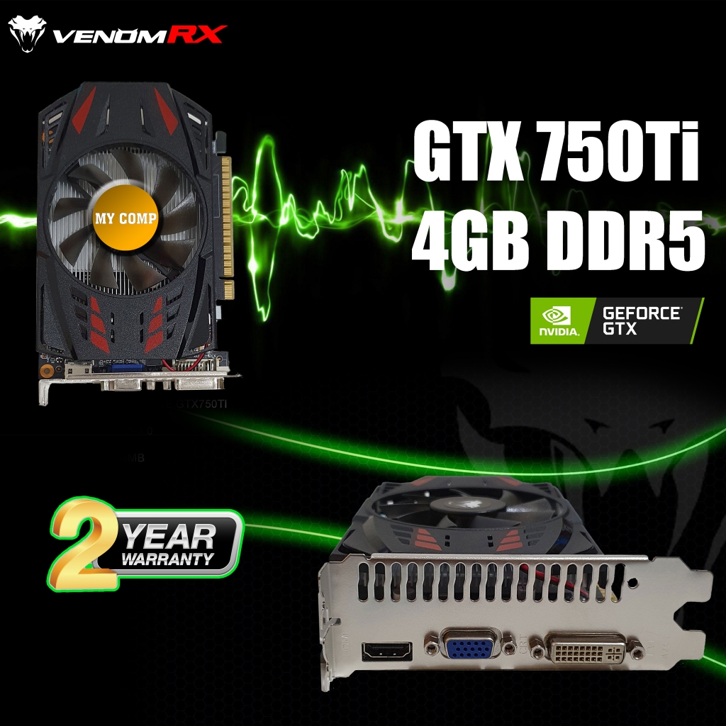 Venomrx GTX 750 Ti 4GB GDDR5 VGA Card Nvidia Geforce GTX750TI | Shopee ...