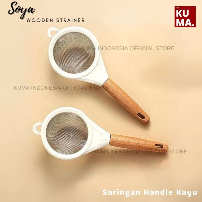 KAYU Kuma Soya Strainer Wooden Handle Food Strainer Tea Juice Wooden ...