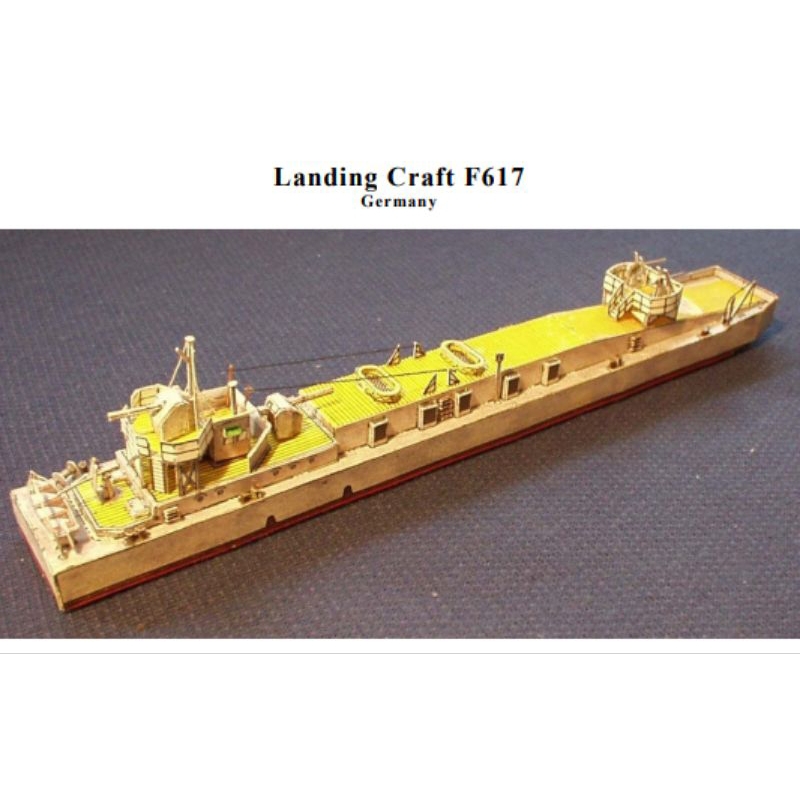 250 scale landing craft ship papercraft pattern sheet 20cm long (2OP ...