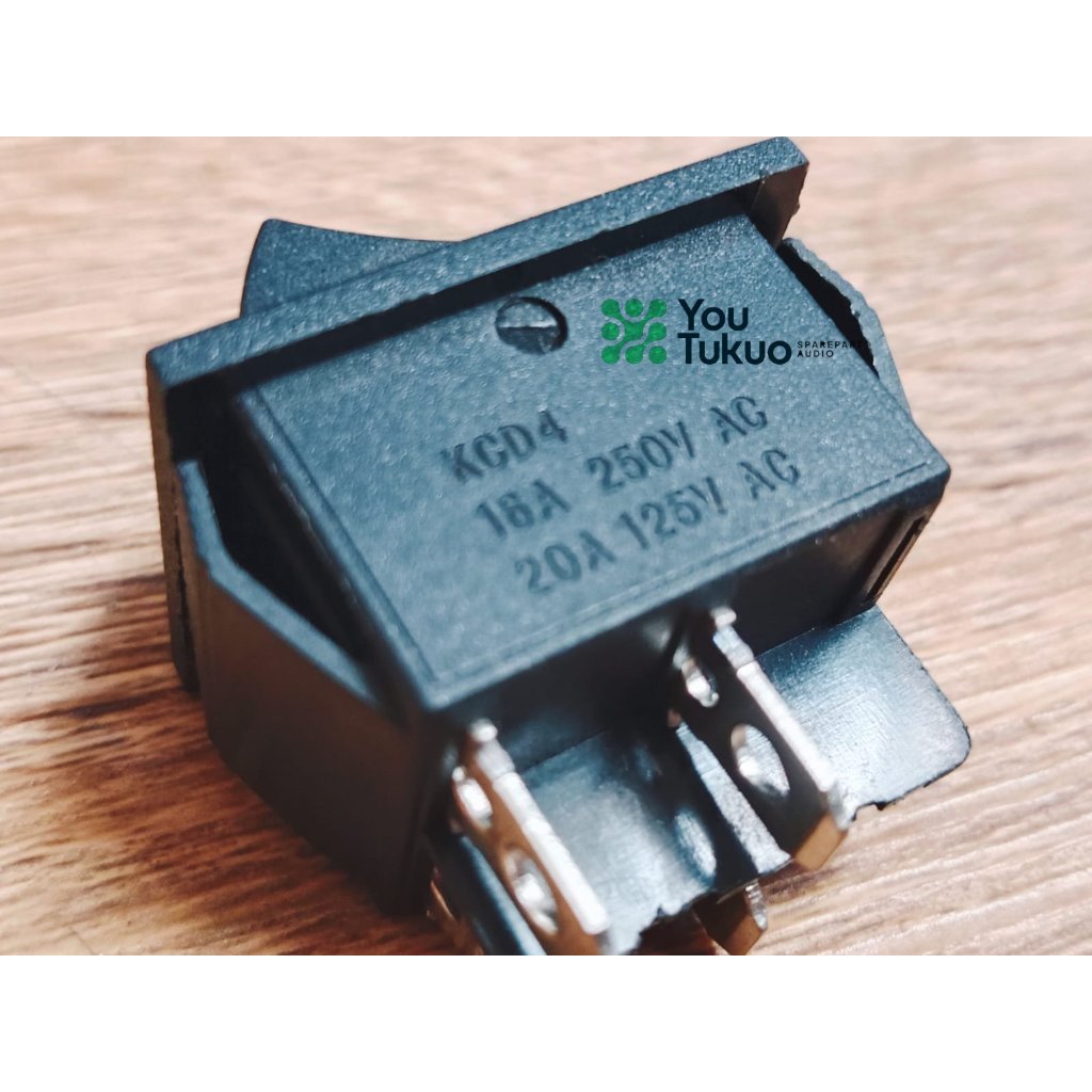 Switch ON-OFF Switch/ 4 Pin Large Box 4 Legs Black Rocker Switch ...