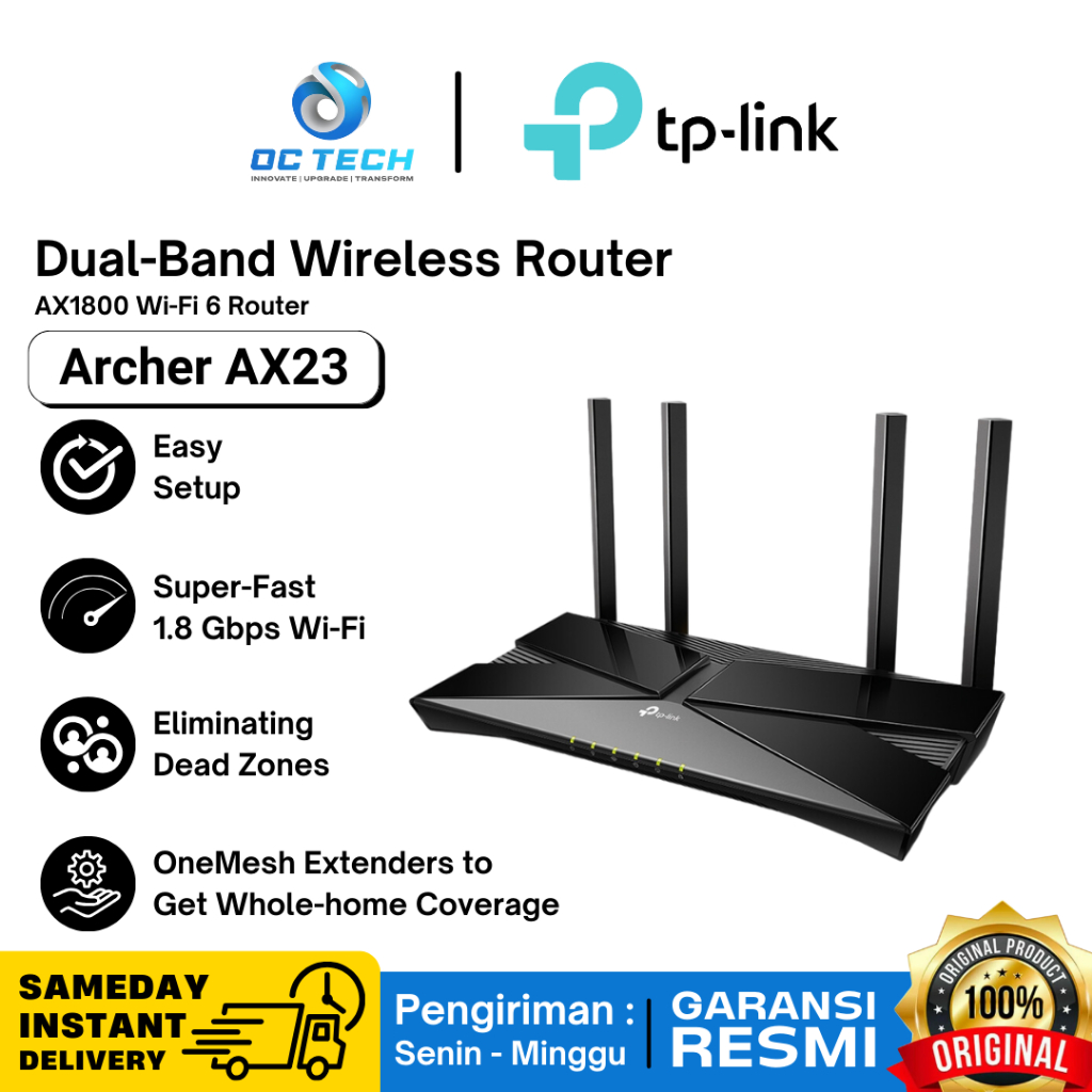 Tp-link Archer AX23 AX1800 Dual-Band Wi-Fi 6 Router Wireless Router ...