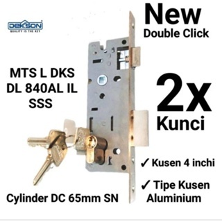 Lockcase Mortise Dekkson MTS L DKS DL 840AL IL SSS+Cylinder Lock ...