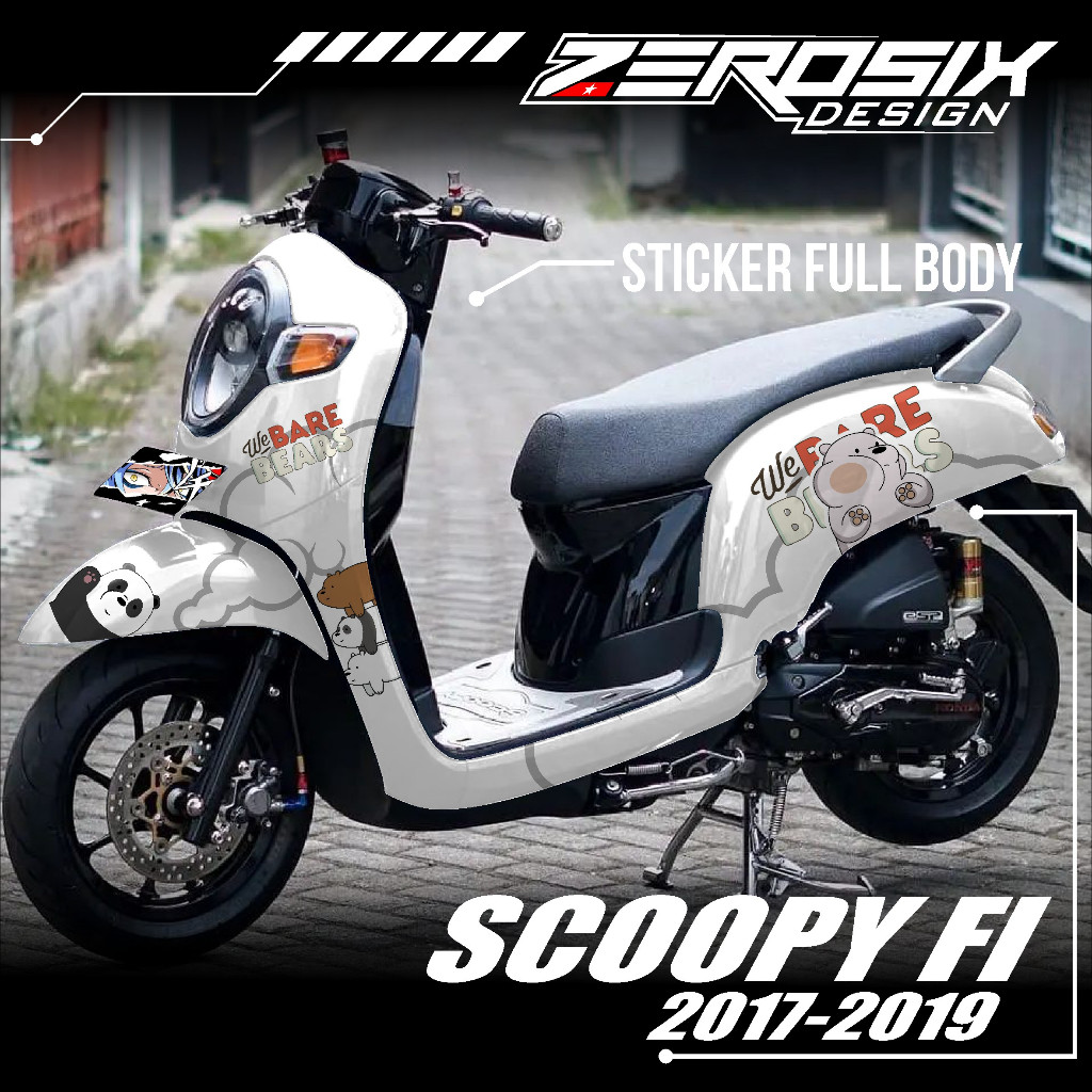 Honda Scoopy Fi New 2017 2018 2019 2020 Fullbody Fullblok Sticker Decal ...