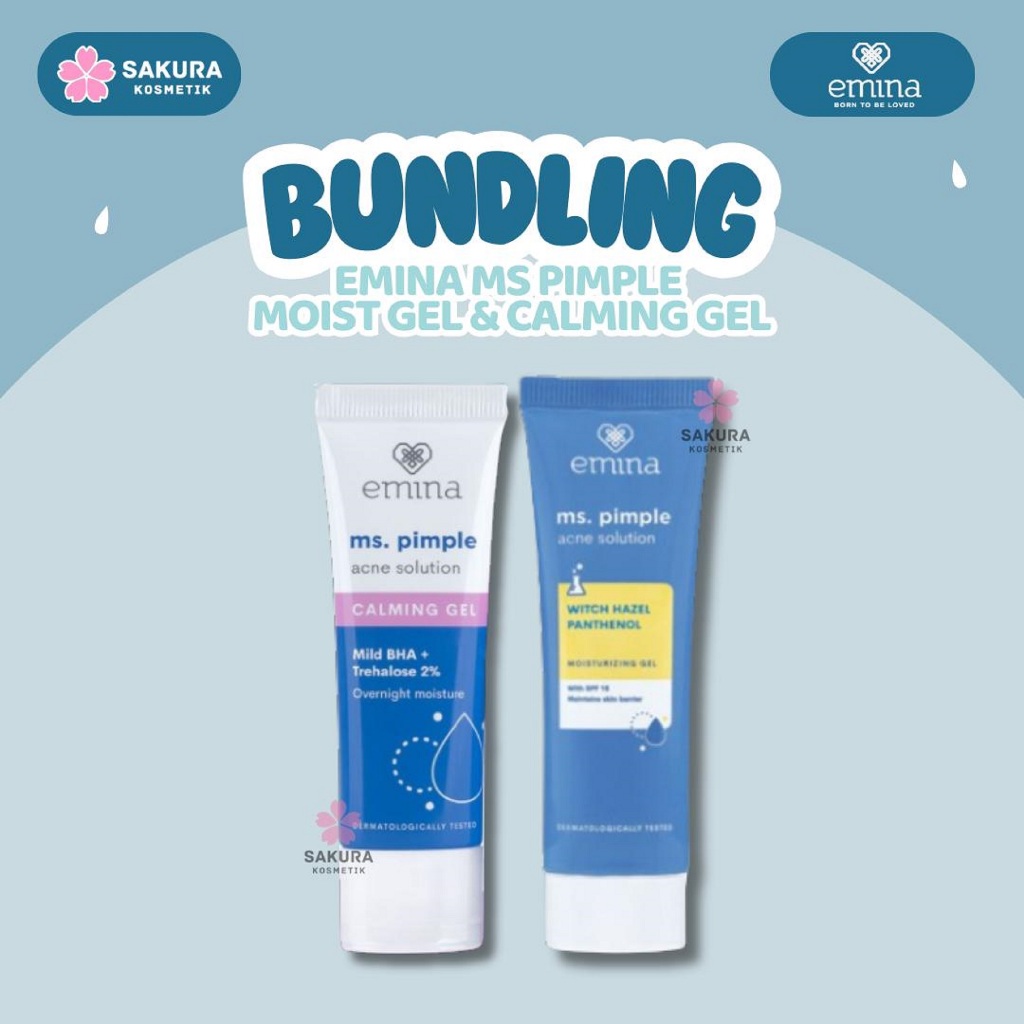 [BUNDLING PACKAGE] Emina Ms Pimple Acne Solution Moisturizing Gel 20ml ...