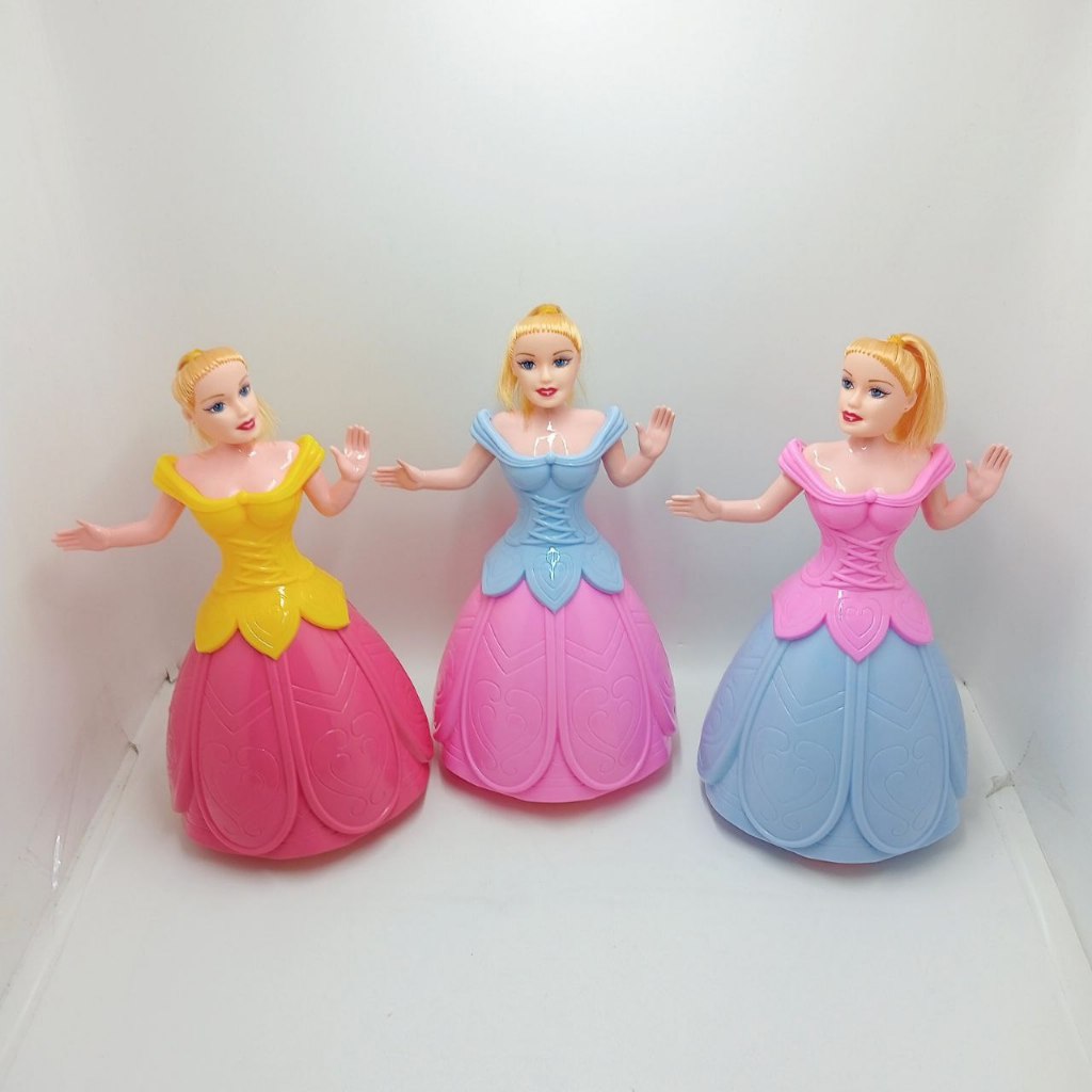 Barbie children's toy pull princess pull can walk and slide cute doll ...