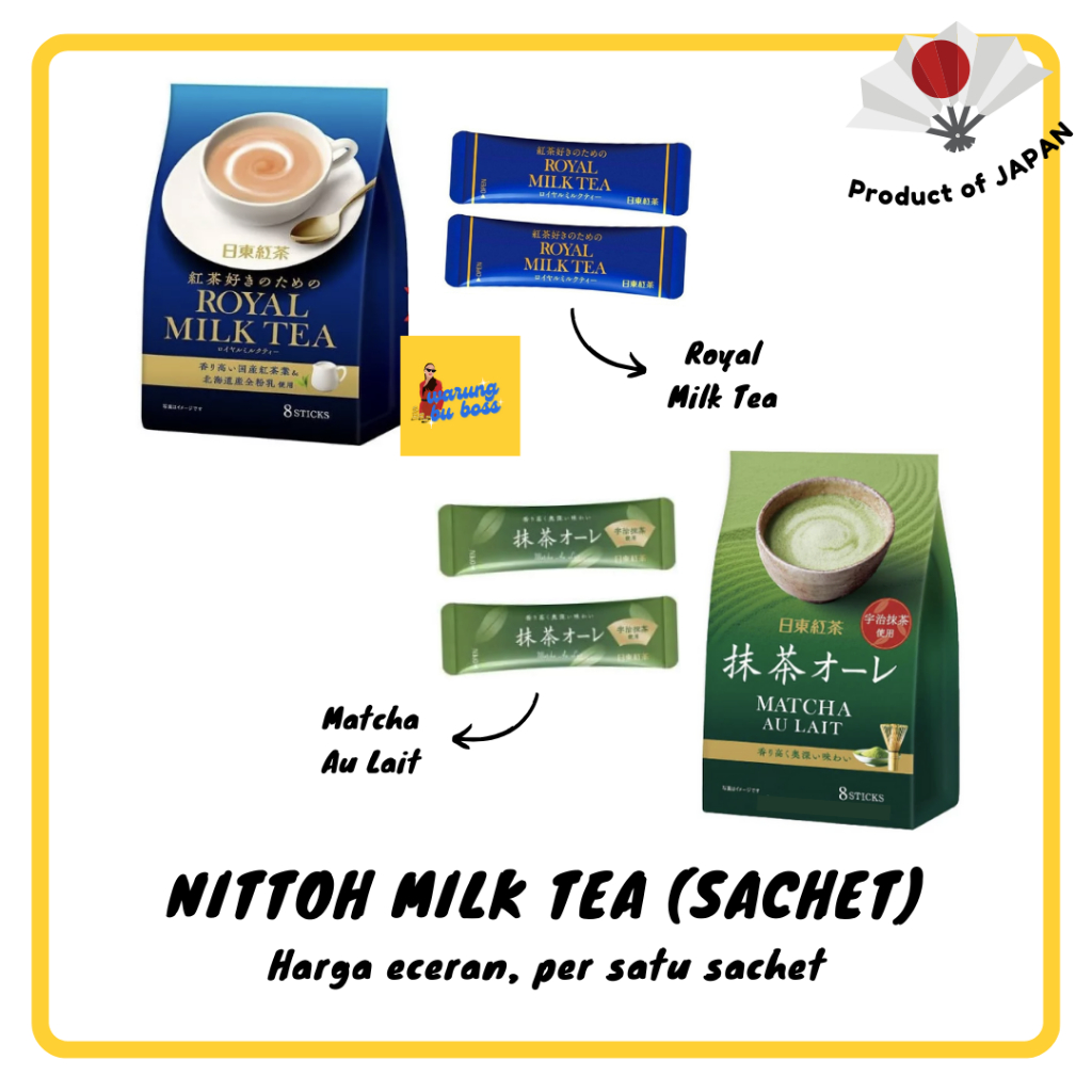 Nittoh Royal Milk Tea Peach Strawberry Amaou Original Matcha Au Lait ...