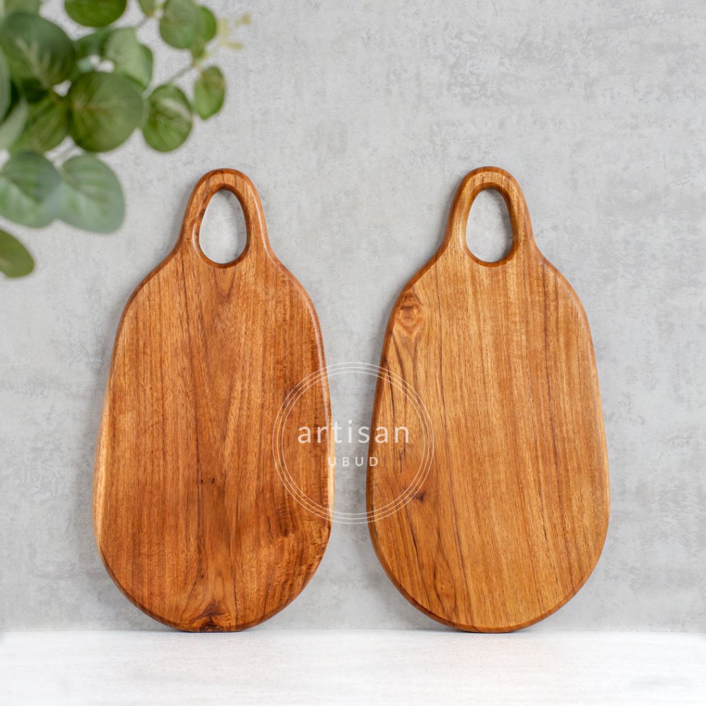 Grata - Solid Teak Wood Cutting Board Without Joints / Wooden Tray ...