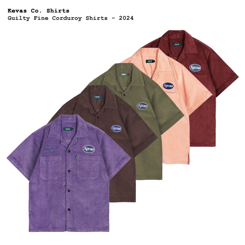 Kevas Guilty Fine Corduroy Work Shirts 2024 | Shopee Singapore