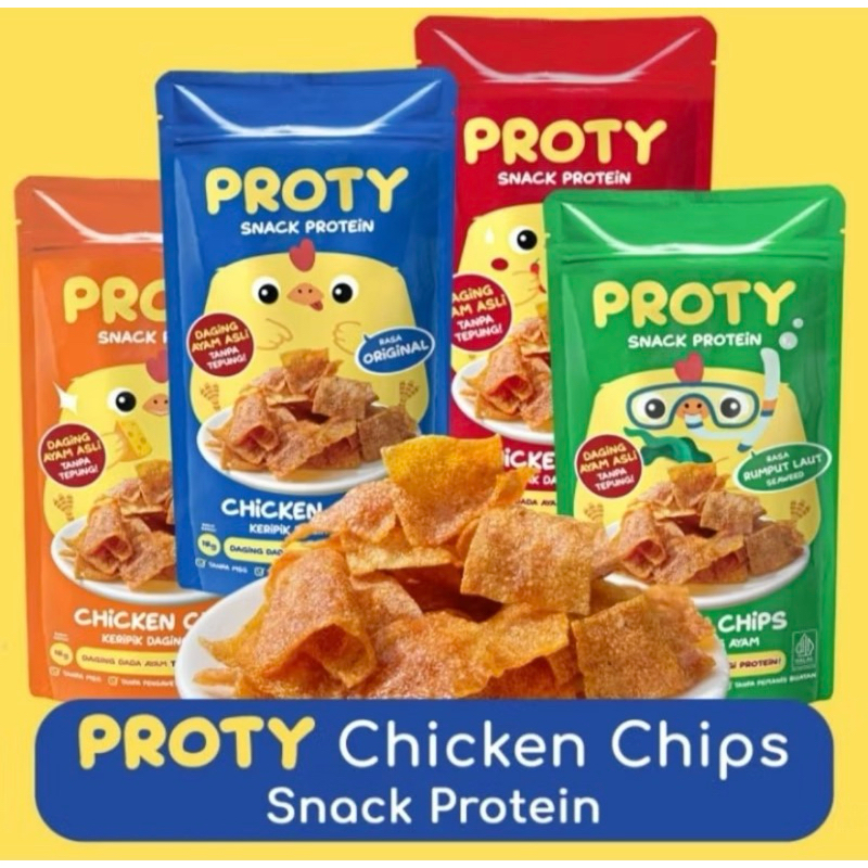 Proty Chicken Chips Original | Seaweed | Cheese - Crispy Chicken Chips ...