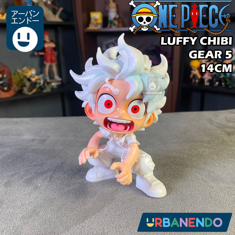 Luffy Gear 5 Chibi 14cm Action Figure Cute Chibi One Piece Display ...