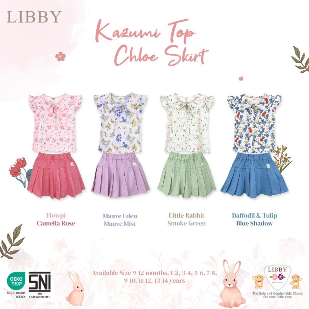 Libby Girls Suits Outfit Korean Style KAZUMI TOP & CHLOE SKIRT 9 Months ...