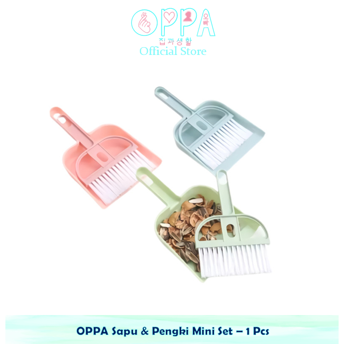 Oppa Multipurpose Mini Broom & Dustpan Set - 1 Pcs Broom + Cikrak Scoop ...
