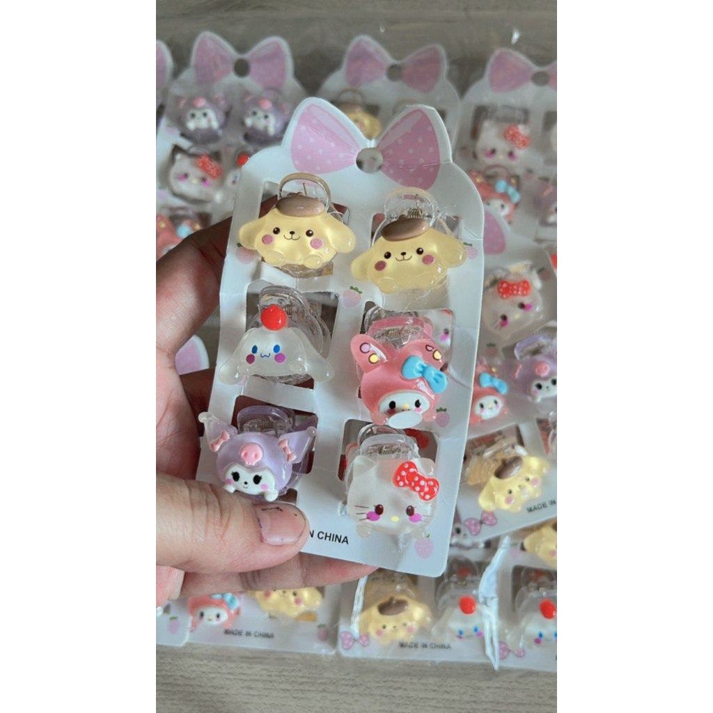 Sanrio mini Clips 6-packs Or sanrio mini Clips set Of 6-packs | Shopee ...