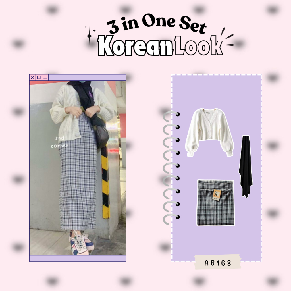 Godiva Outfit 3 In 1 Set AB168 - One Set Korean Style for College ...