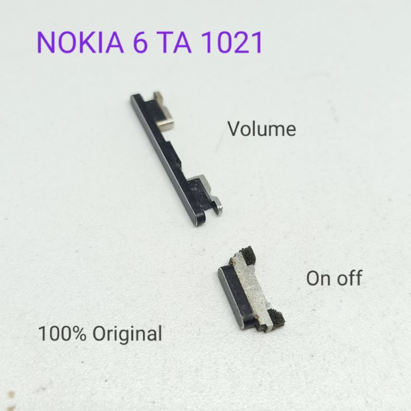 TOMBOL Original Nokia 6 TA-1021 external on off volume buttons removed ...