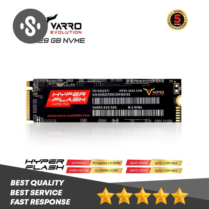SSD M.2 NVME VARRO EVOLUTION HYPER FLASH 128GB/256GB/512GB/1TB | Shopee ...