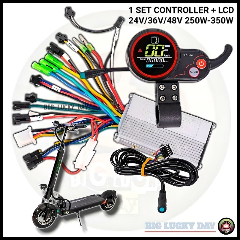 1 SET CONTROLLER + LCD TF-100 24V/36V/48V 250W-350W ELECTRIC SCOOTER ...