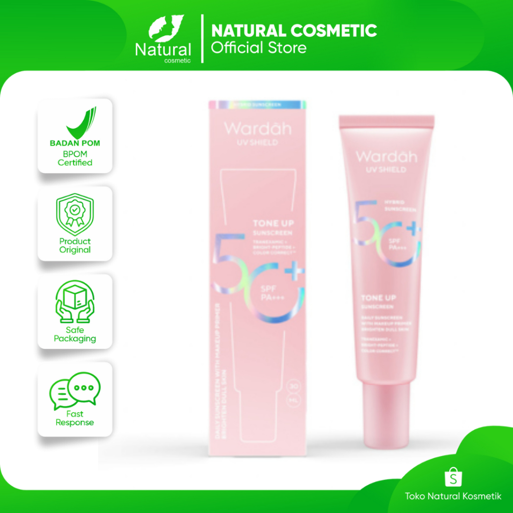 WARDAH UV Shield Tone Up Sunscreen Serum SPF 50 PA+++ 30ml | Shopee ...