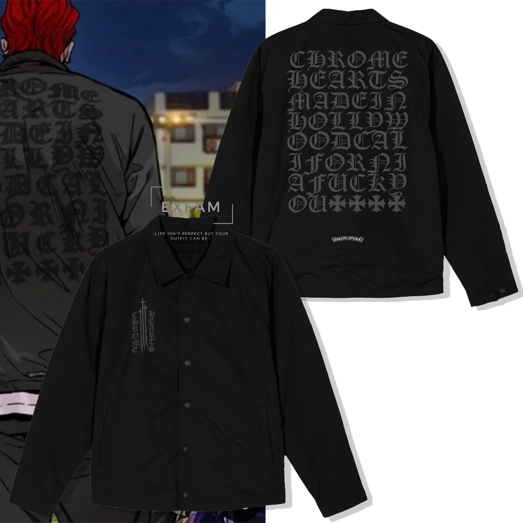 Coach Ch Vinny Hong Comic Wind Breaker Jacket Korean Outfits | Shopee ...