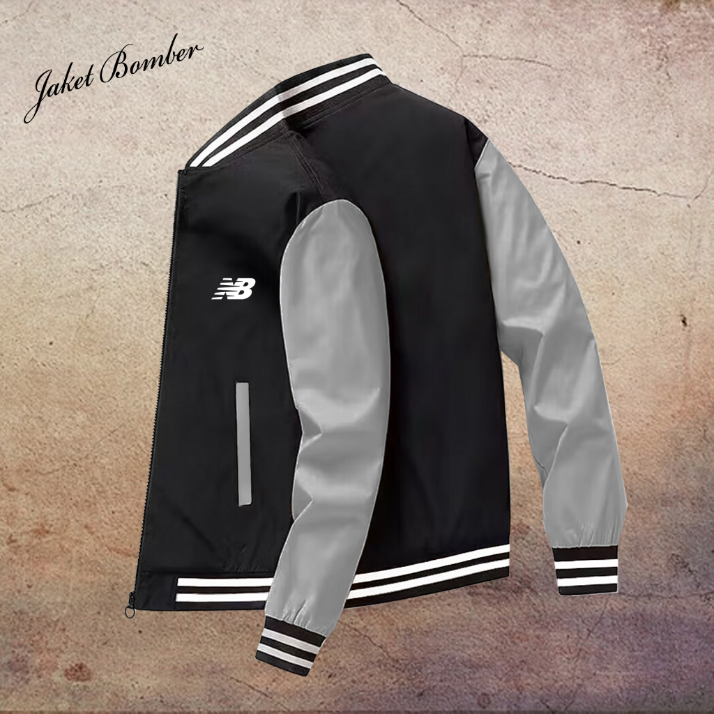 New balance new logo jacket/premium zipper bomber jacket Men/Men's ...