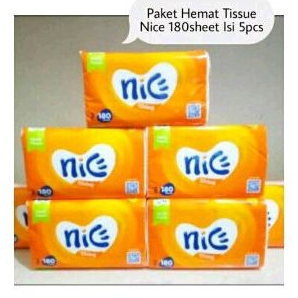 Nice TISSUE SAVING PACKAGE 5 PCS 180 FACIAL BEAUTY SHEETS | Shopee ...