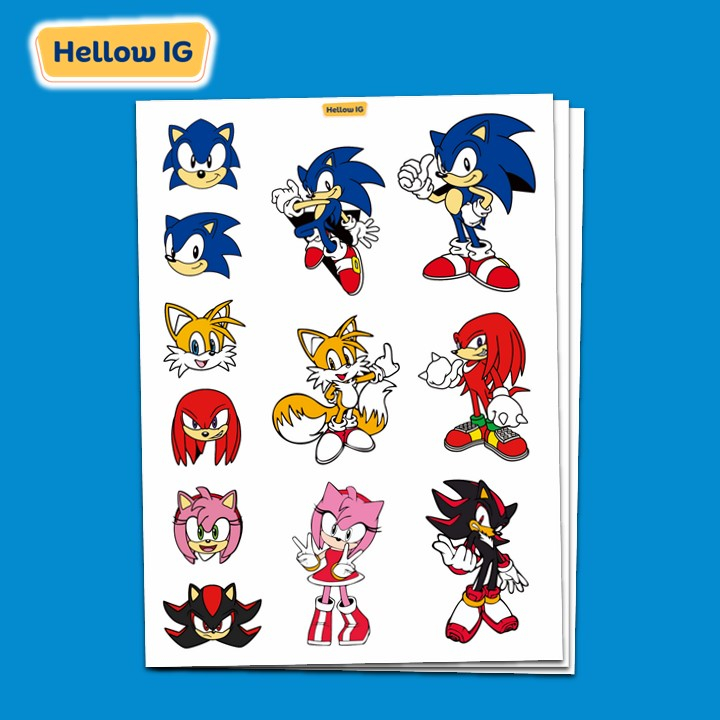 THE HEDGEHOG SONIC STICKER CHILDREN'S TOY SONIC STICKER AESTHETIC ...