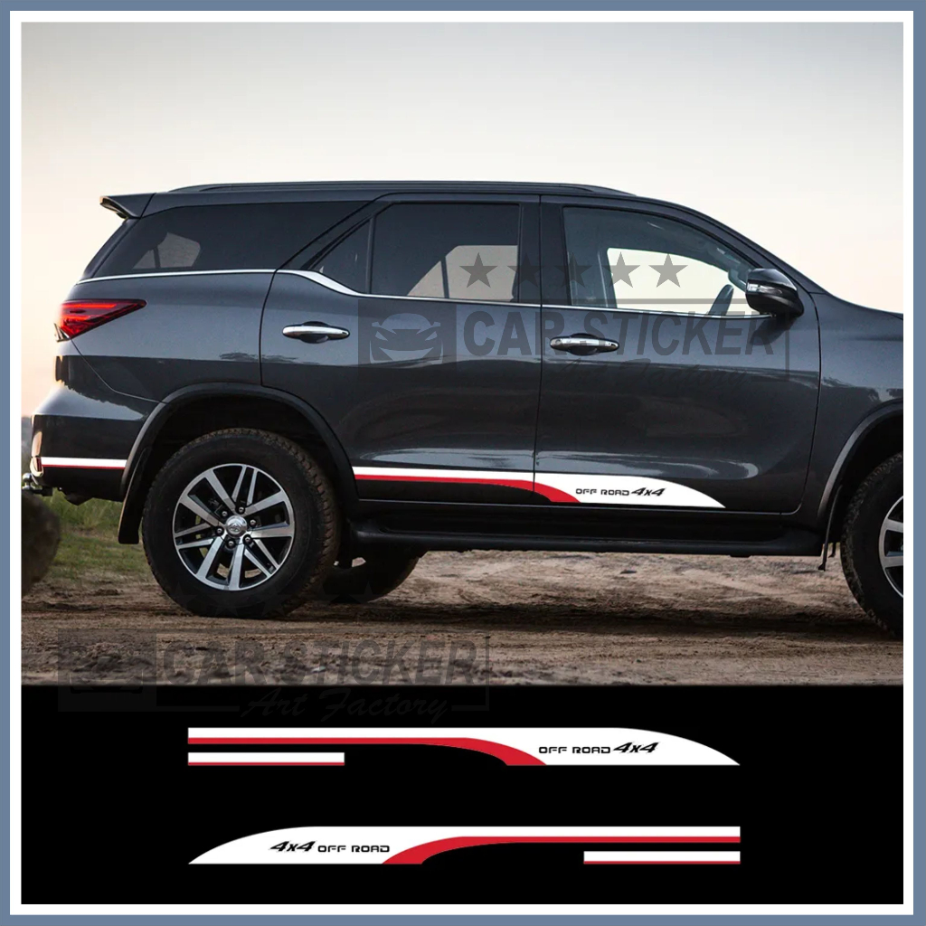 Car side door vinyl stickers, 2 cool Off Road 4x4 stickers for Toyota ...