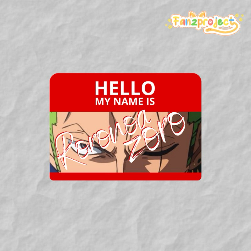 Hello MY NAME IS RORONOA ZORO ONE PIECE ANIME STICKER | Shopee Singapore