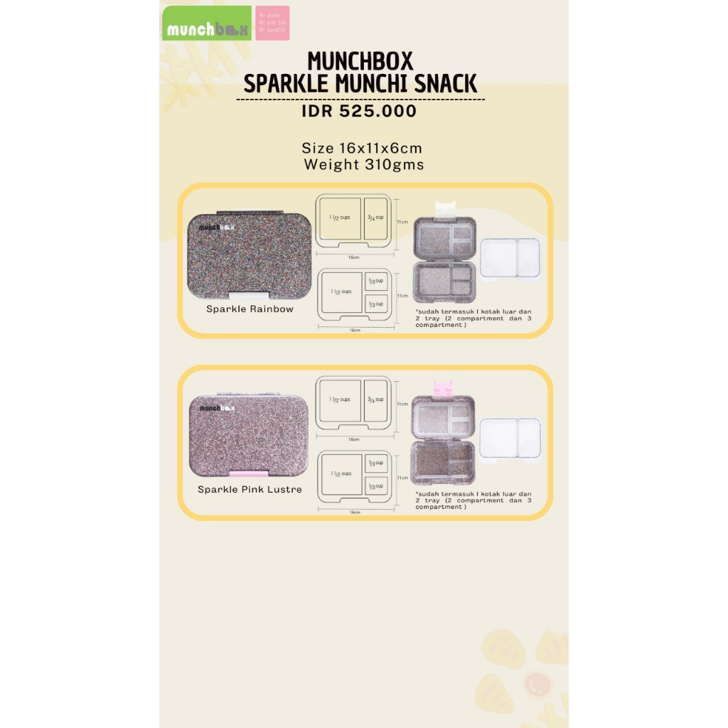 Munchbox SPARKLE MUNCHI SNACK (LUNCHBOX) | Shopee Singapore
