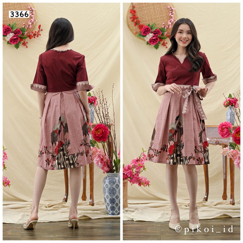 KATUN HITAM Jumbo modern black batik dress / cotton work batik dress ...