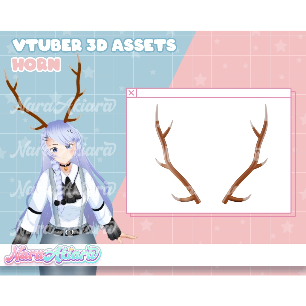 Creativity with New Style 3D Horns for Vroid Characters, 3D Vroid Horns ...