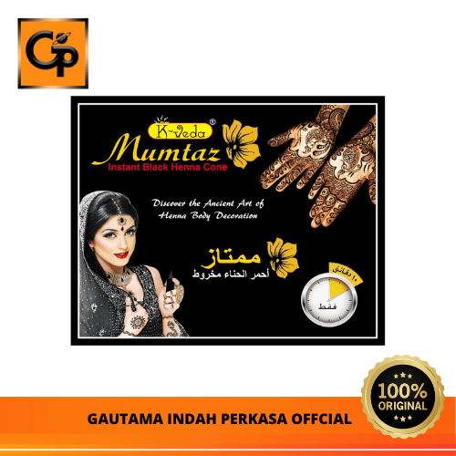 Henna Mumtaz K-Veda Cone Black contains 12 pcs | Shopee Singapore