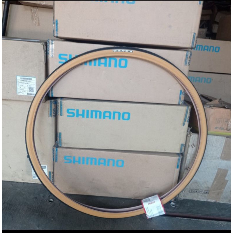 HITAM Tanwall fixie road bike outer tire 700c 700 x 28 28c 700x28 700x28c kenda K176 black gum ...