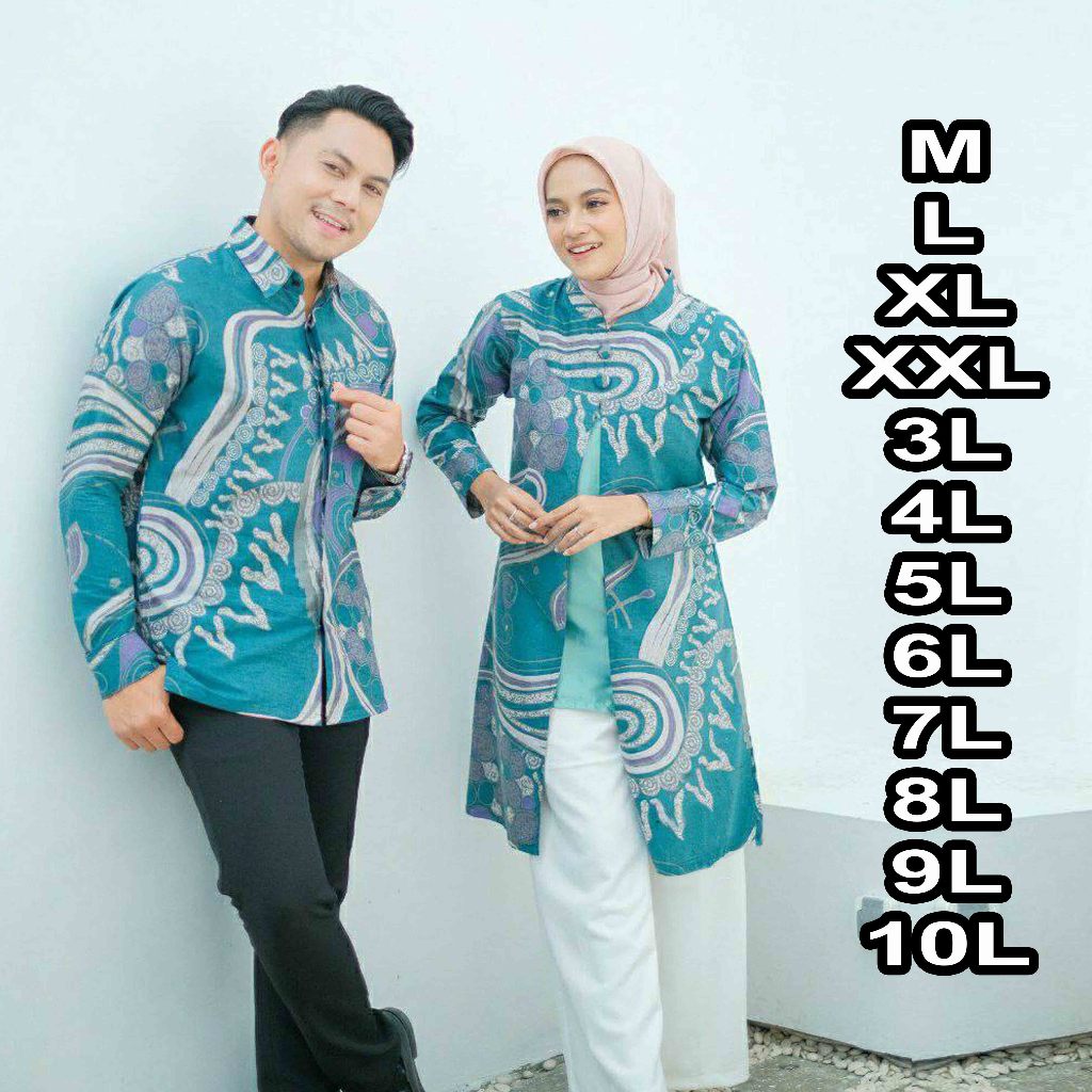 Couple Batik TUNIC Jumbo TUNIC BIG Size Jumbo Batik Tunic Top - Elif ...