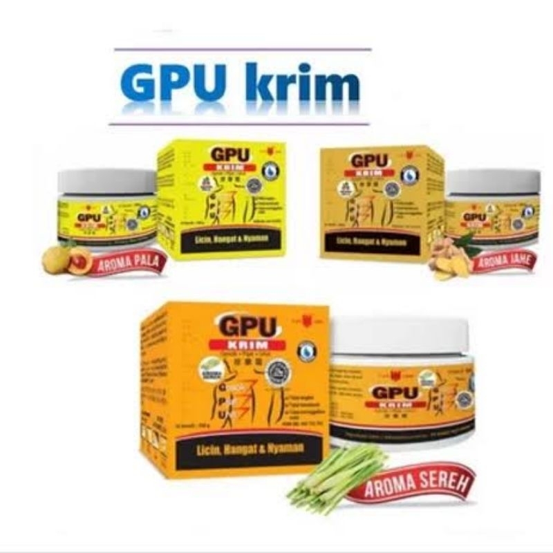 Gpu CREAM 150 GR (Pala, Lemongrass, Ginger) | Shopee Singapore