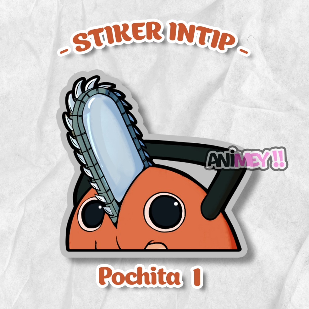 Pochita Chainsawman Peek Sticker/Waterproof Anime Sticker | Shopee ...