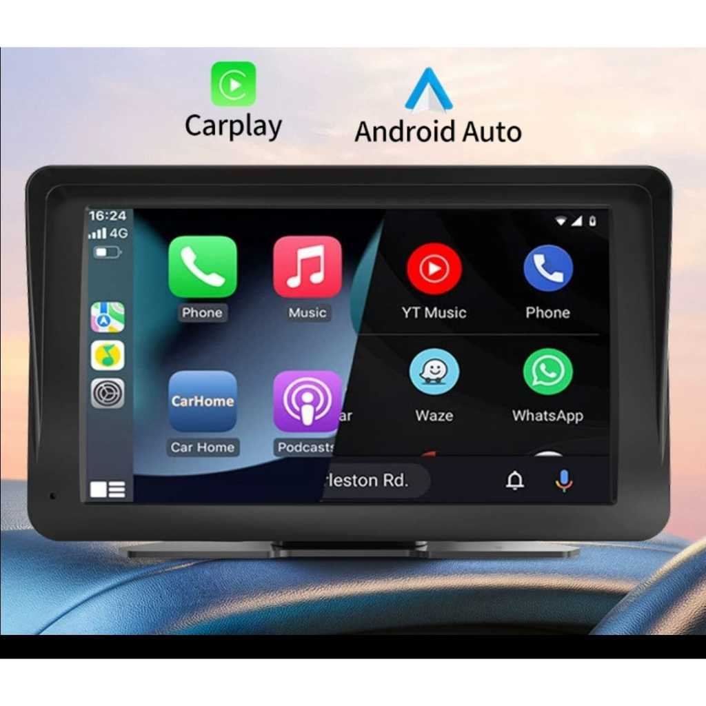 Yoelbaer Carplay Android Auto 7-inch Portable Car, Mp5 Host Car Desktop ...