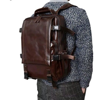 Men's Leather Backpack/Korean Style Bag TREND BACLPACK FASIHON Cool ...
