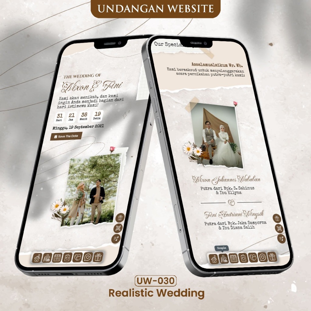 Uw-030 | Website Digital Invitations | Wedding / Engagement ...