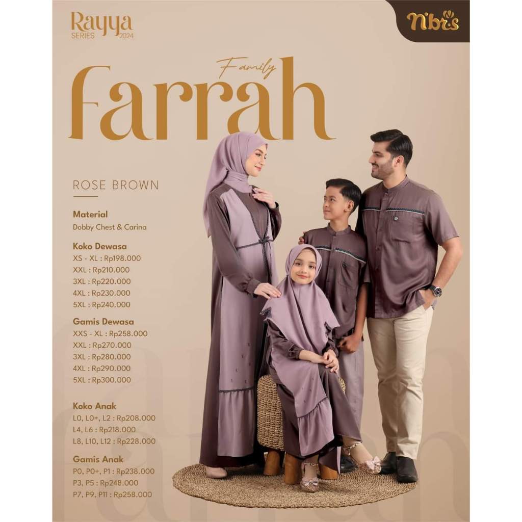 [ Ready ] Latest Sarimbit NIBRAS 2024 - NIBRAS RAYYA FARRAH ROSE BROWN ...