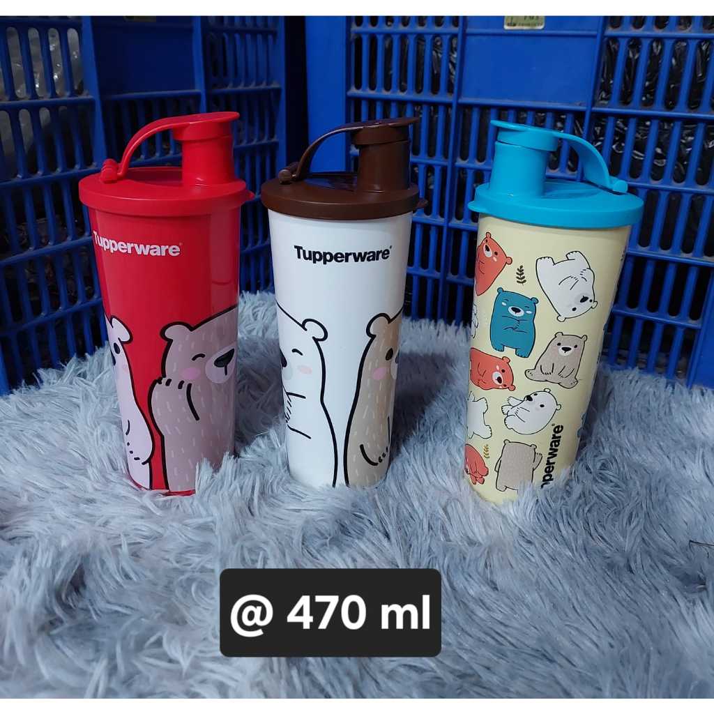 Giant Tumbler Bear Tupperware With Spout (Flip Lid) hrg unit | Shopee ...