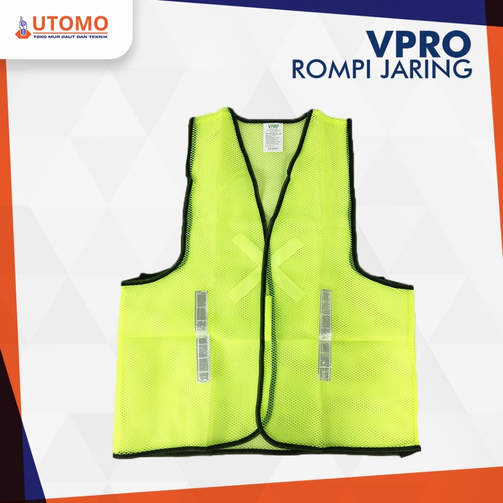 HIJAU Vpro Mesh Project Safety Vest V Project Vest Safety Vest GREEN ...