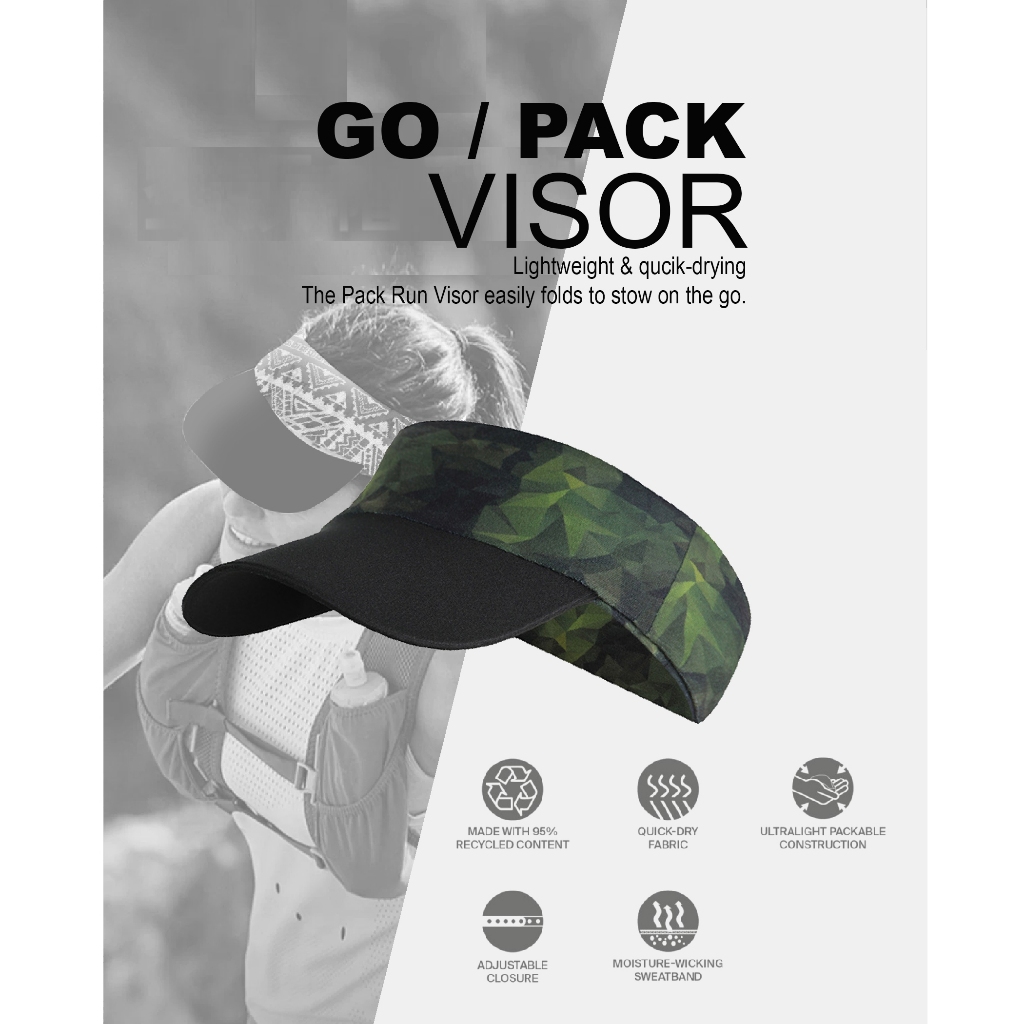 Go/pack VISOR CAP/RUNNING CAP/RUNNING CAP/ TRAIL VISOR CAP/Tennis CAP ...