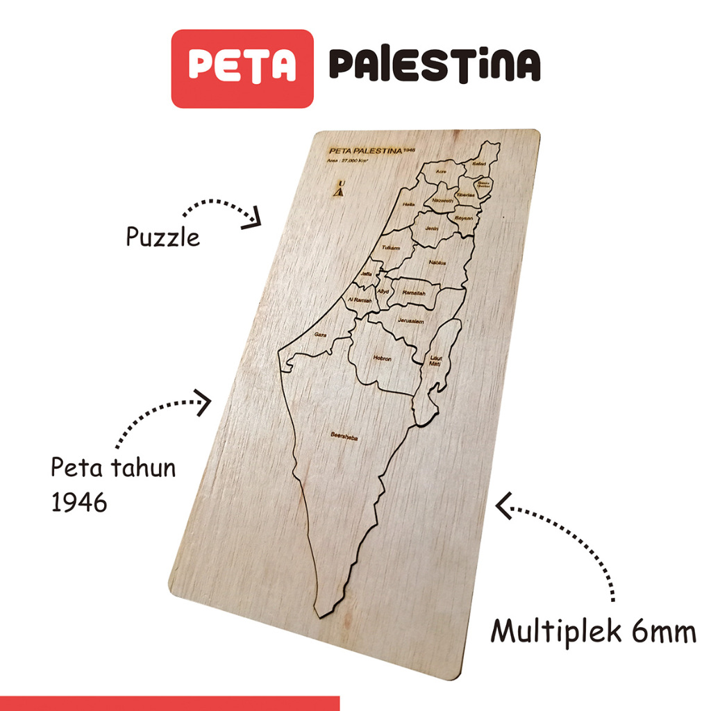 KAYU Palestine Map Wood Puzzle | Shopee Singapore