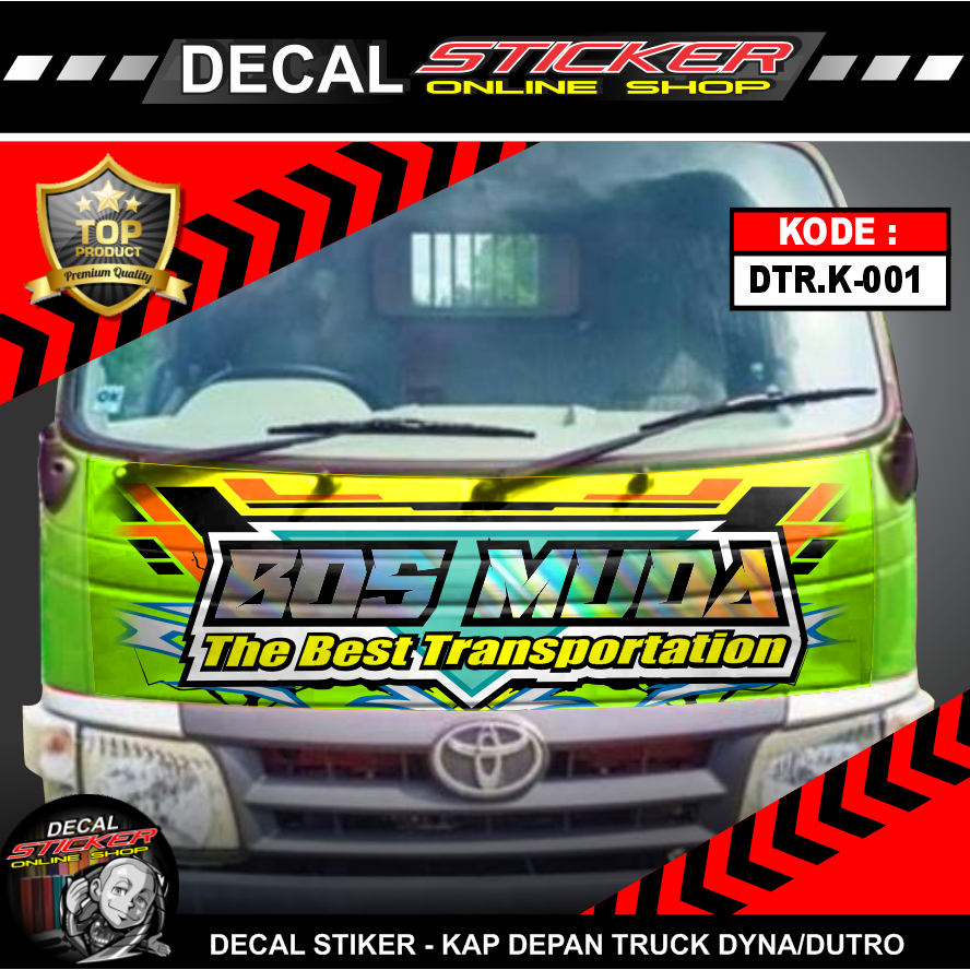 Dyna Truck Front Decal Sticker Front Sticker Dyna Truck Cabin Sticker ...