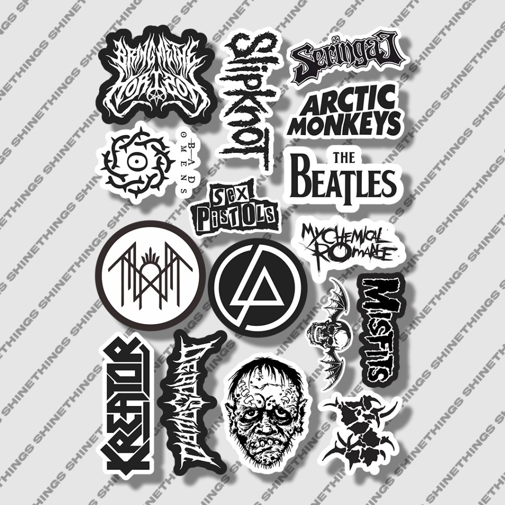 SLIPKNOT BMTH MCR AVENGED metal band Sticker pack || MUSIC STICKER PACK ...