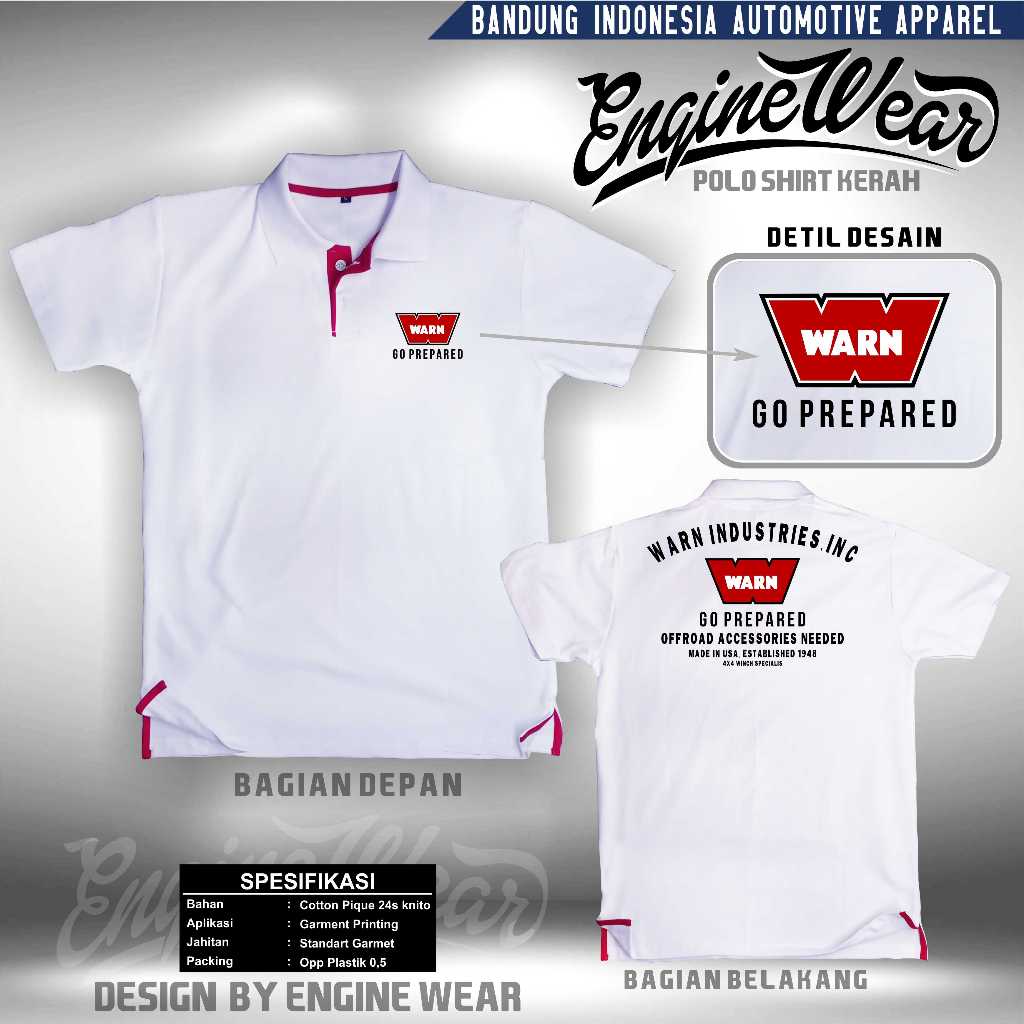 POLO Shirt warn logo polo Shirt jeep Willys Shirt collar warn JK tshirt ...