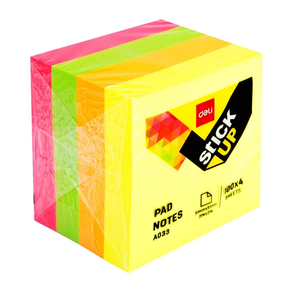 Mini Sticky Notes DELI A-033 Sticky Memos 5 cm x 5 cm contains 400 ...